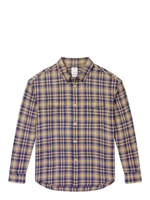 Visvim Lumber Checked Wool And Linen-blend Twill Shirt - Brown