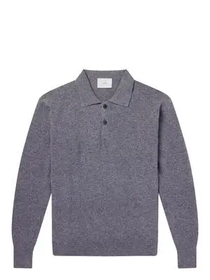 SSSTEIN Merino Wool Polo Shirt - Gray