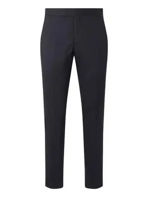 LARDINI Slim-fit Wool-blend Tuxedo Trousers - Black