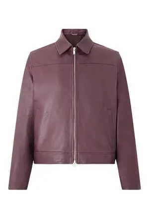 LARDINI Full-grain Leather Jacket - Brown