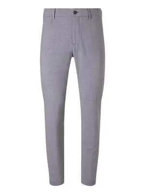 Eleventy Slim-fit Tapered Stretch-wool Flannel Trousers - Gray