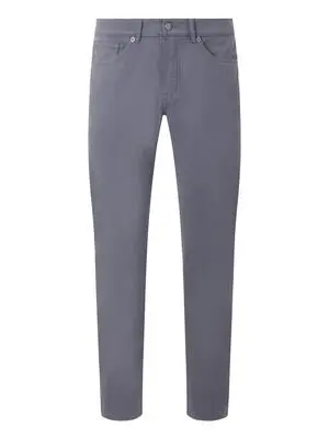 Peter Millar Signature Straight-Leg Cotton-Blend Sateen Trousers Gray