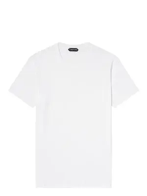 TOM FORD Pointelle-knit Cotton T-shirt - White