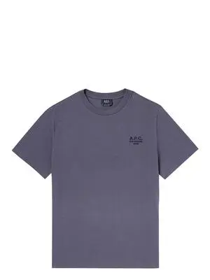 A.p.c. Logo-embroidered Cotton-jersey T-shirt - Purple