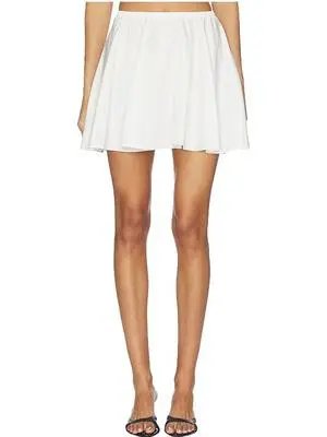 Norma Kamali Flared Mini Skirt - Snow White