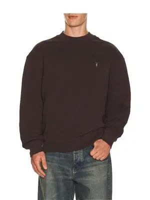 ALLSAINTS Asher Crew Neck Sweater - Plum Brown