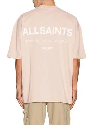 ALLSAINTS Underground Tee In Pink - Soft Pink