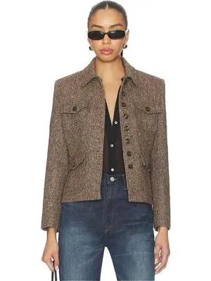 NILI LOTAN Jamison Jacket - Espresso Donegal