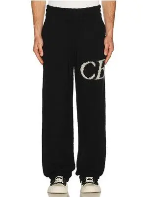 COLE BUXTON Logo Knit Pants - Black