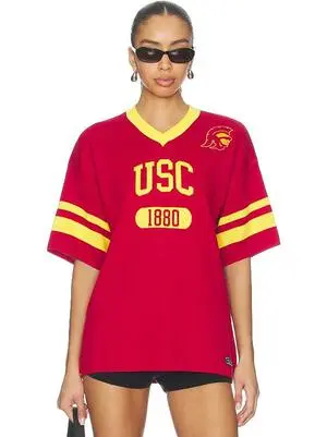 HYPE AND VICE University Of Southern California Knitted Jersey Tee - Red