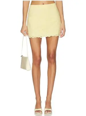Hemant & Nandita Eyelet Mini Skirt - Yellow