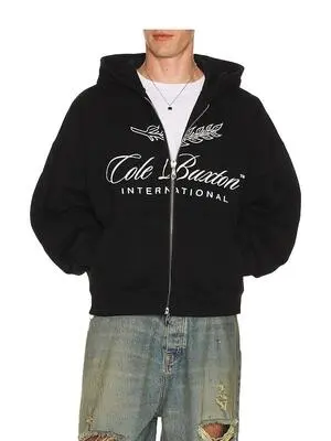 COLE BUXTON International Zipped Hoodie - Black