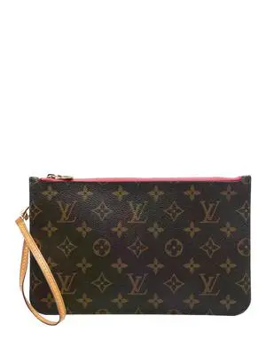 LOUIS VUITTON 2015 Monogram Neverfull Pouch - Brown