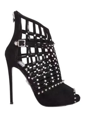 Philipp Plein 12mm Suede Sandals - Black