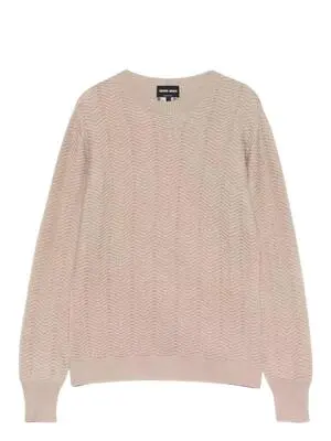 Giorgio Armani Crew-neck Long-sleeve Sweater - Neutrals