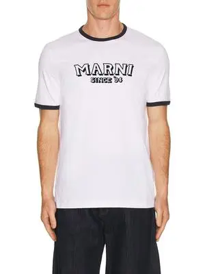 Marni T-shirt In White - Lily White