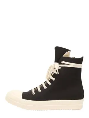 Rick Owens Denim High-top Sneakers - Black/milk