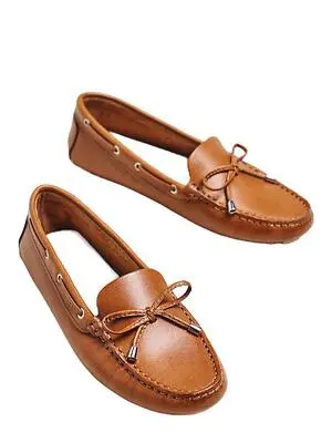 Maeve Bow Driving Moccasins - Tan