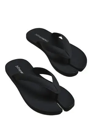 Jeffrey Campbell Zori Split-toe Flip Flops - Black Matte