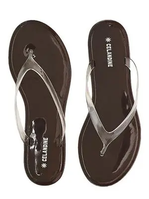 CELANDINE Jelly Flip Flops Clear/brown