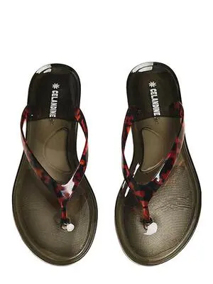 CELANDINE Jelly Flip Flops Tortoise
