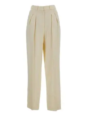 Loulou De Saison Tailored Pleated Trousers - White