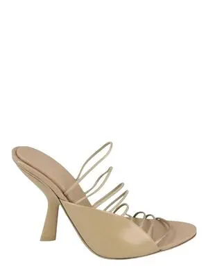 FERRAGAMO Altaire Strappy Mules - Beige Khaki