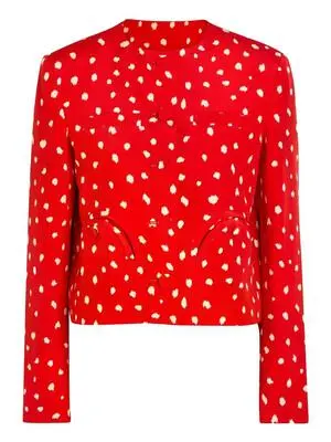 BLAZÉ MILANO Polka Dot Button Jacket - Red