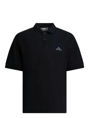 Stone Island 2200001 50/2 Organic Cotton Piqué Polo Shirt - Black