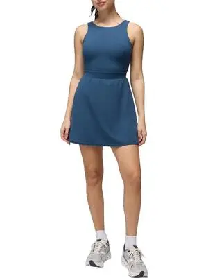 Prana Luxara Balance Fit & Flare Dress - Bluff Blue