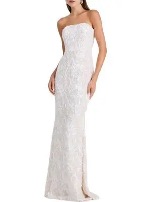HELSI Helsì Helen Strapless Mermaid Gown - Blush/off White