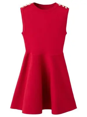 Mango Sleeveless Sweater Mini Dress - Red