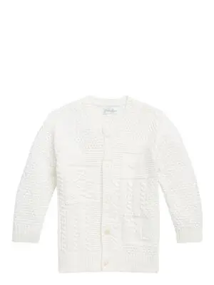 Ralph Lauren Mixed Stitch Cotton Cardigan - Trophy Cream