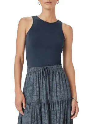 Splendid Amaya Scoop Neck Tank - Mood Indigo Blue