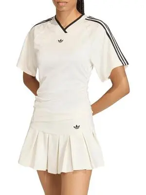 ADIDAS ORIGINALS Ruched Soccer Jersey - Off White