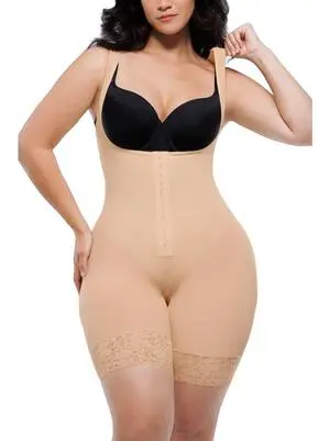 SHAPELLX Extreme Compression Open Bust Bodysuit - Beige