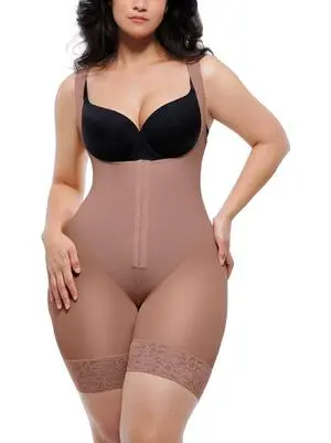 SHAPELLX Extreme Compression Open Bust Bodysuit - Bronze