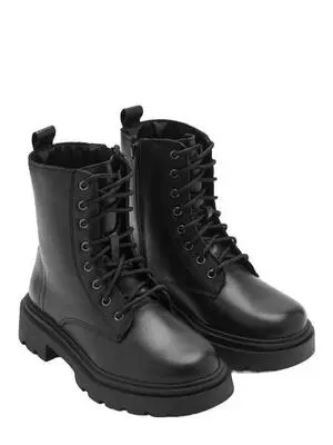 Mango Combat Boot - Black