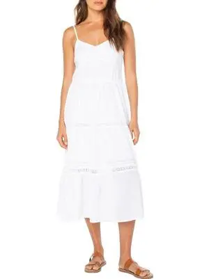Roxy Azalea Cotton Midi Sundress - Cloud Dancer