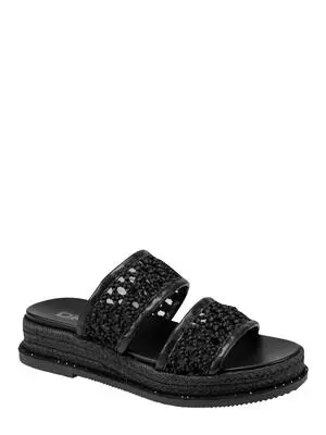 Dkny Brucian Platform Sandal - Black