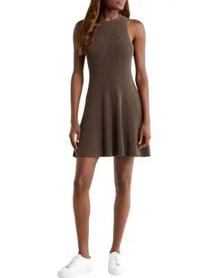 UGG Adela Rib Knit Minidress - Dense Smoke