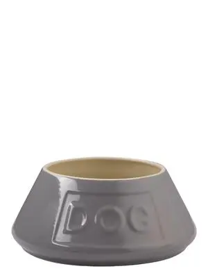 MASON CASH Ceramic Non-tip Dog Bowl - Gray