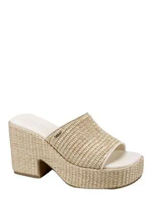 Dkny Maxenor Platform Sandal - Natural
