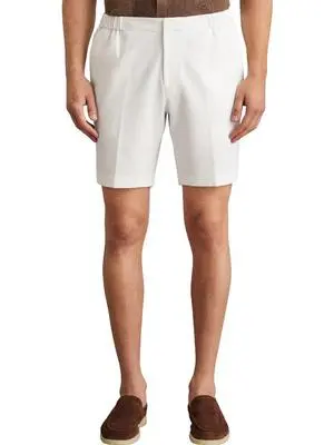 REISS Flat Front Deck Shorts - White