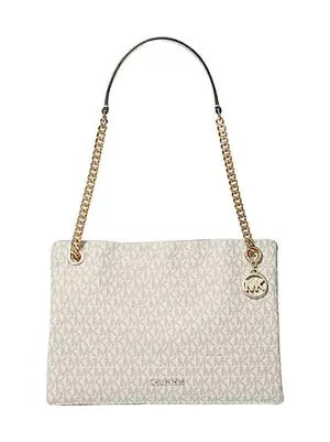 Michael Kors Signature Logo Messenger Bag - Natural