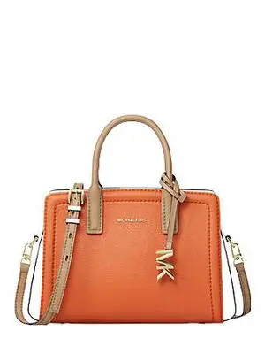 Michael Kors Laila Extra-small Leather Crossbody Bag - Orange