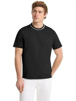 Michael Kors Logo Trim Cotton Jersey T-shirt - Black