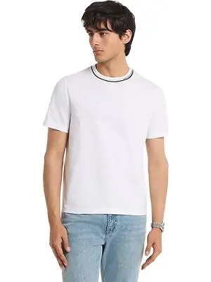 Michael Kors Logo Trim Cotton Jersey T-shirt - White