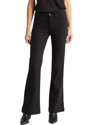 7 For All Mankind Dojo Tailorless Wide Leg Jeans - Black
