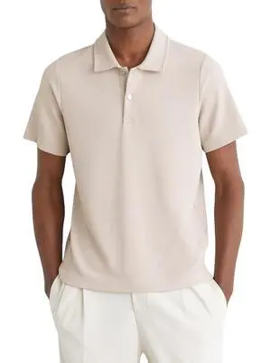 REISS Kennedy Textured Polo - Stone